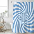 Blue Vortex Shower Curtain, Abstract White Sky Blue Spiral Optical ...