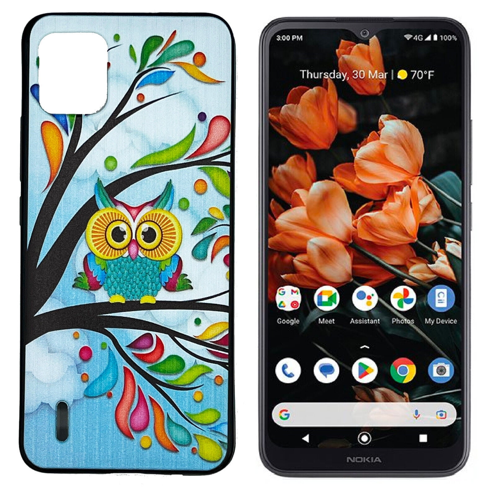 Compatible for Nokia C110 N156DL TPU Cover Phone Case + Tempered Glass ...