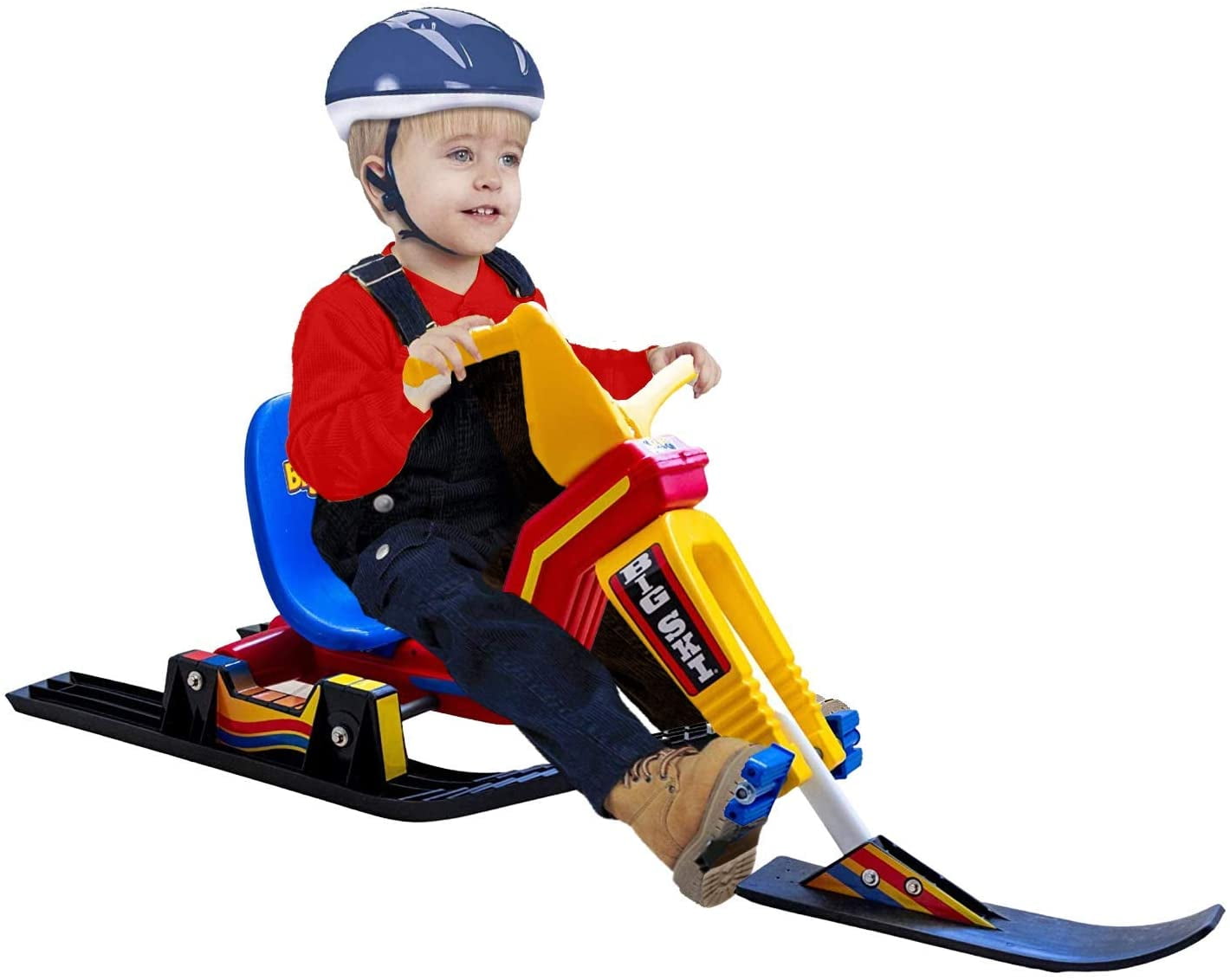 The Original Big Wheel Big Ski – Downhill Toboggan Snow Sled for Kids 3 ...