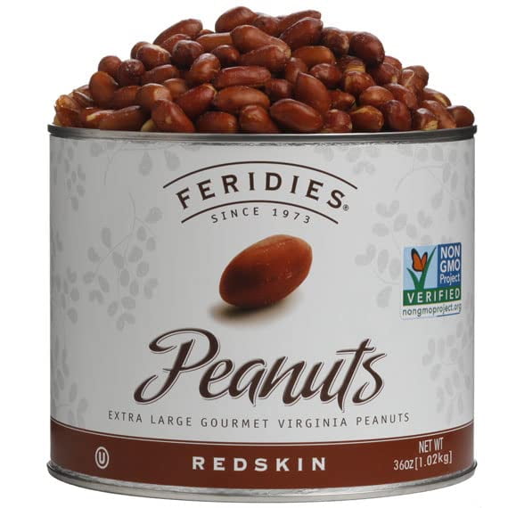 FERIDIES Super Extra Large Red Skin Virginia Peanuts - 36oz Can ...
