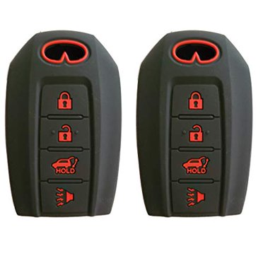 Dobrev Black 4 Buttons Silicone Case Protector Key Fob Smart Car Remote ...