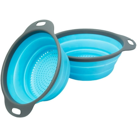Colander Set - 2 Collapsible Colanders (Strainers) SetIncludes 2 ...