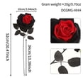Black Red Artificial Gothic Rose with Leaves, Halloween Faux Flower for ...