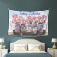 Inspirational Wall Tapestry, Faith Hope Love Peace Joy Quote with Mason ...