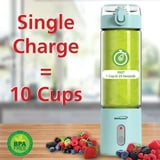 Brentwood 50-Watt 17-Oz. Portable Battery-Operated USB-Chargeable Glass ...