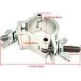 2 Pcs Stage Light Clamp 1-1/2 Inch Lighting truss Clamps Heavy Duty ...