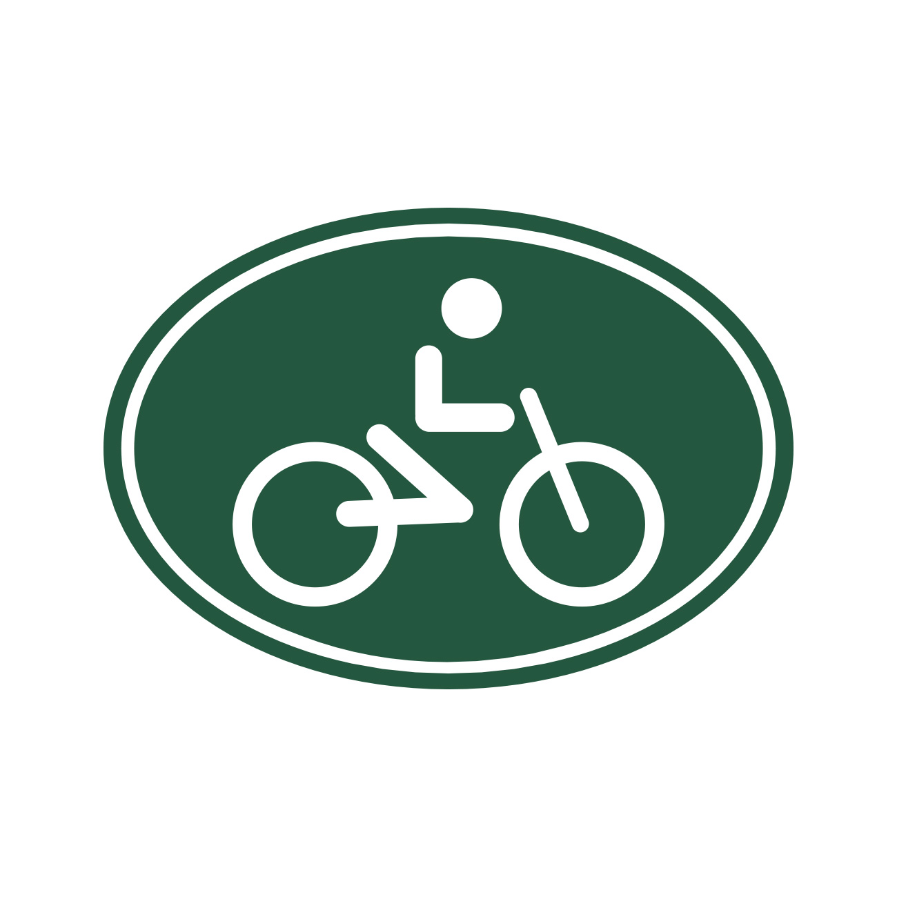 Oval Cycling Sticker Decal Die Cut - Self Adhesive Vinyl - Weatherproof ...