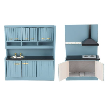 Ensemble De Meubles De Maison De Poupée En Bois, Détails Fins, Kit De Meubles De Cuisine Exquis ...