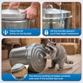Plexon 10 Gallon Trash Can with Lid Galvanized Metal Bucket with ...