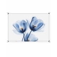 Abstract Ray Tulip Sun Shade Sail 8'X10' Transparent Blue Flower UV ...