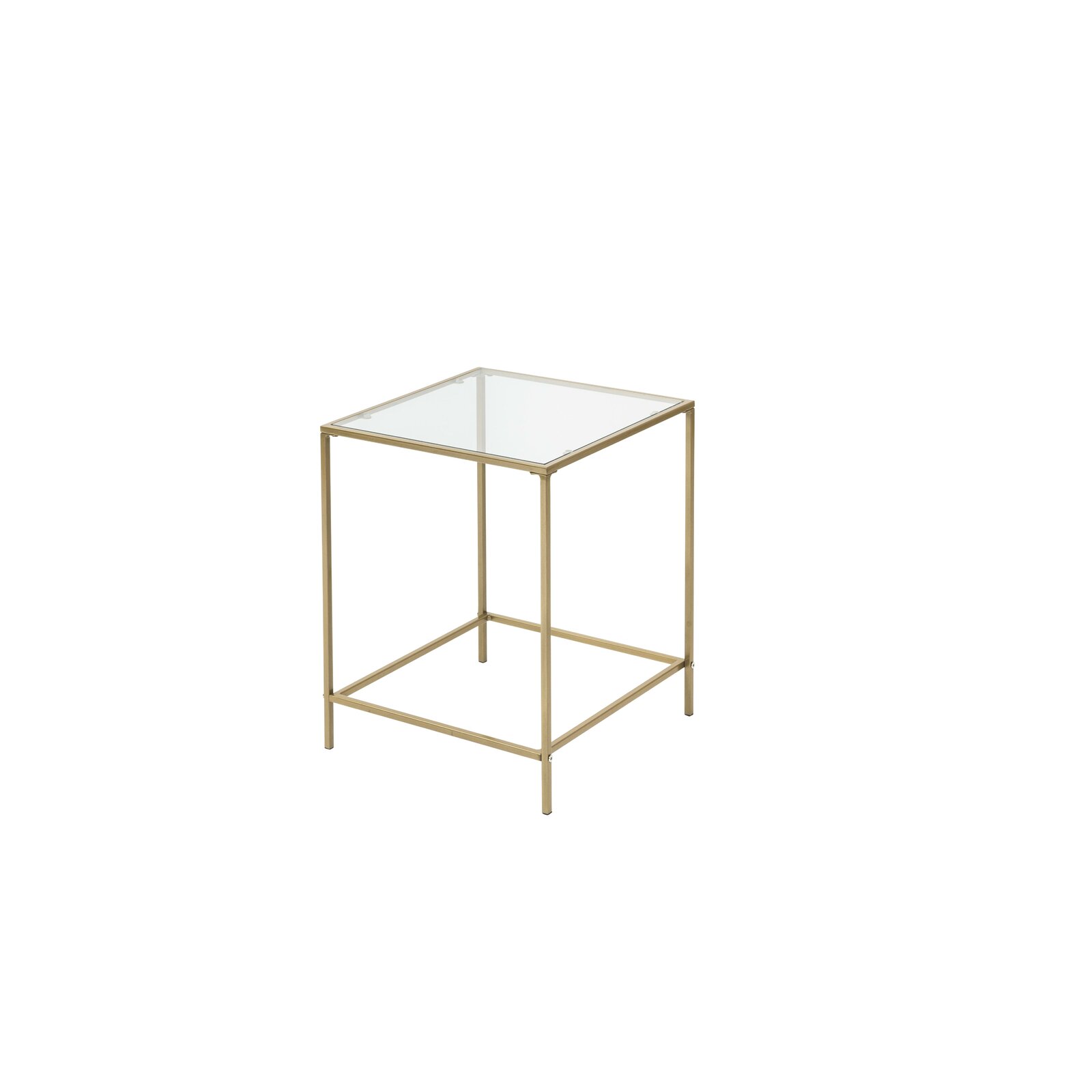 Milo Glass Top Frame End Table, Plastic glides, Adult Assembly Required ...