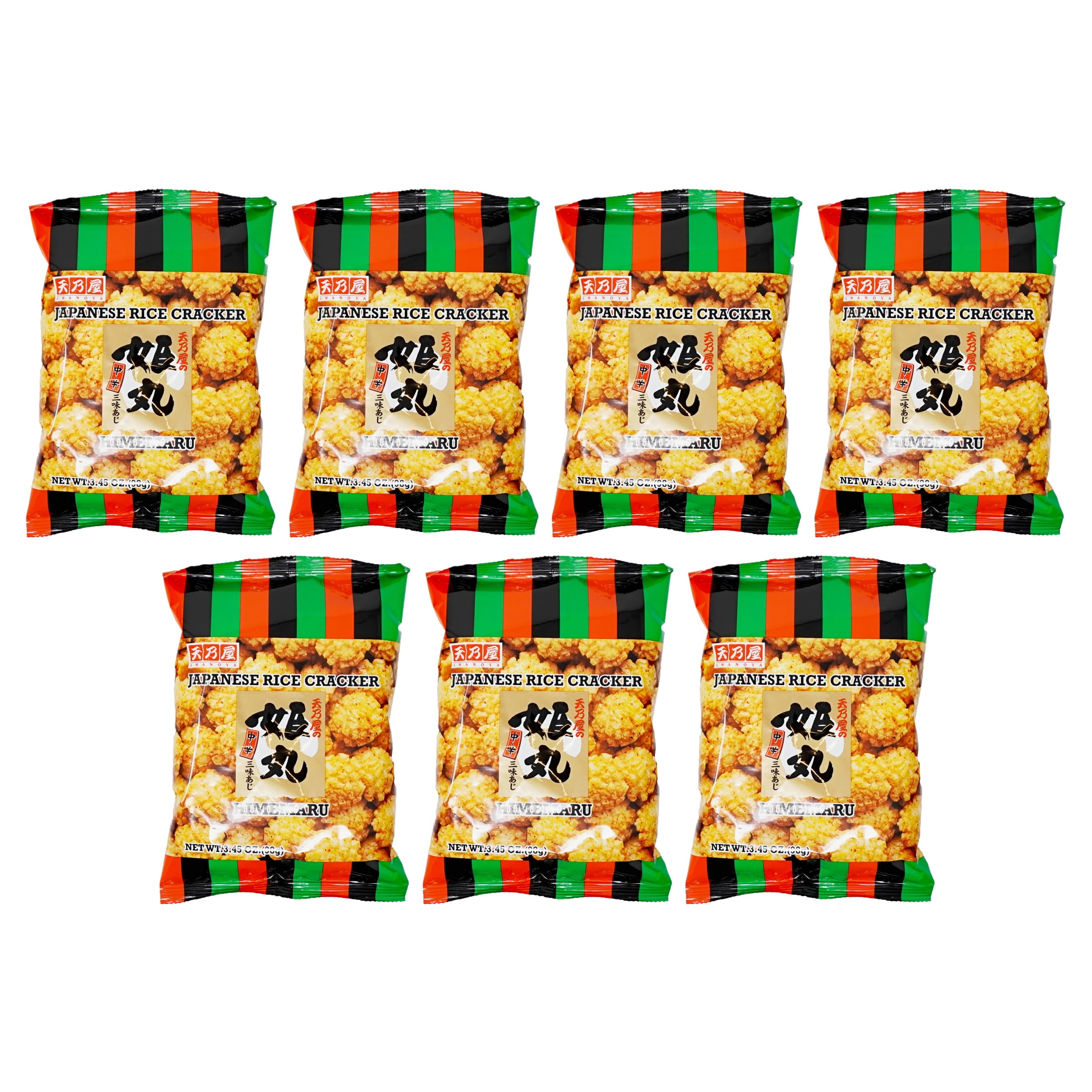(7 pack) Amanoya Himemaru, Japanese Rice Cracker, 3.45 oz - Walmart.com