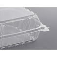 DART Solo ClearSeal Hinged Lid Plastic Container, 8 1/4" X 8 1/4" X3 ...