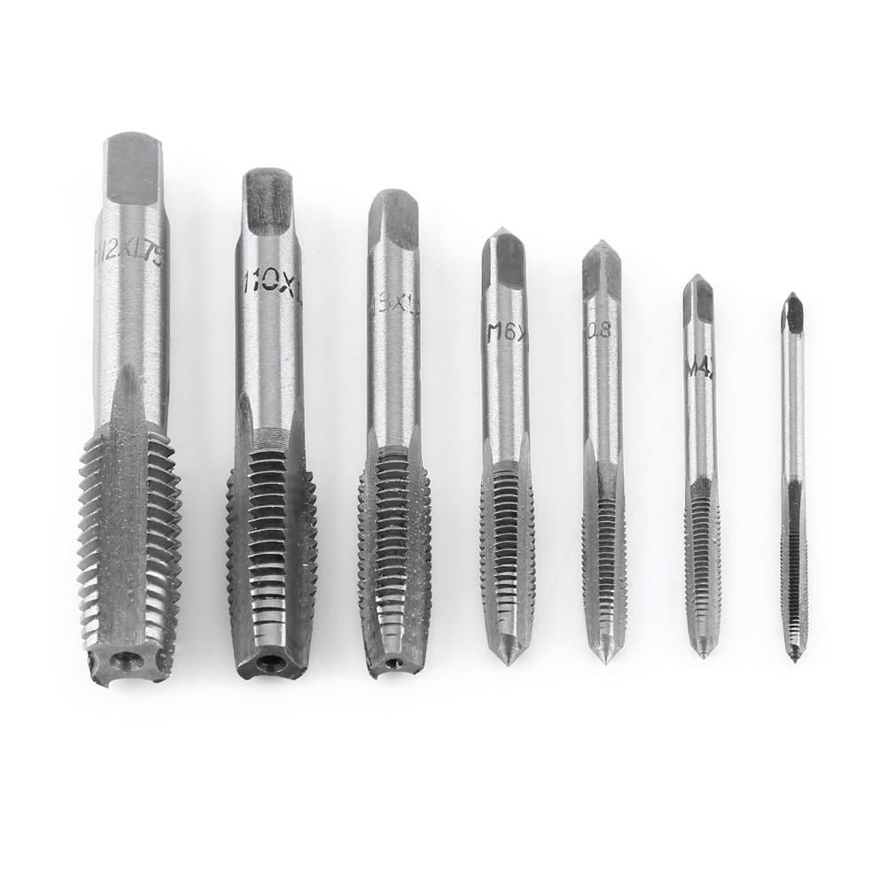 LYUMO Tapping Tool 7pcs Metric Thread Steel Tap Tapping Tool M3 M4 M5