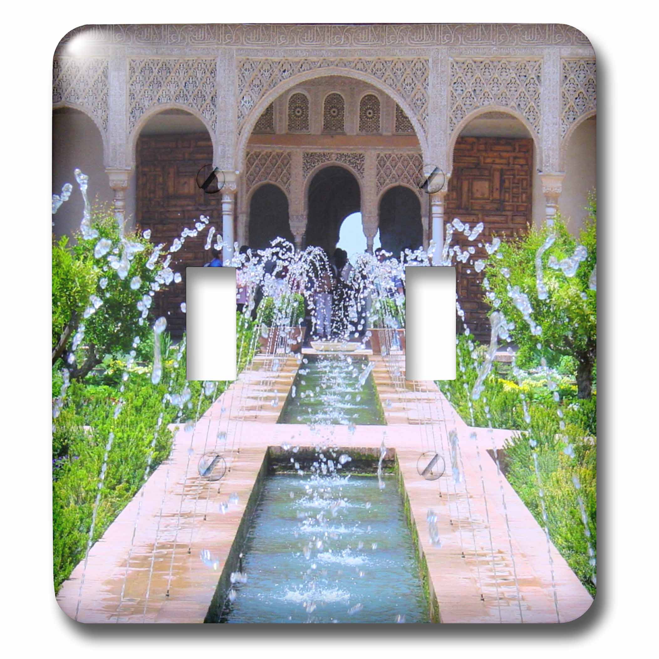 3dRose Water Fountains at Alhambra palace gardens in Grenada Spain ...