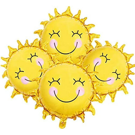 Sunshine Sun Smile Face Shaped Foil Mylar Balloons Helium Balloon Happy ...