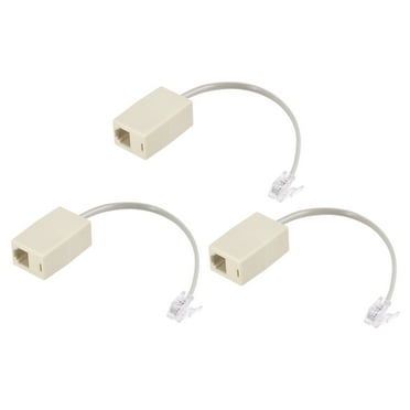 ELECTCHN Two Way Telephone Splitters RJ11 Male to Dual Female Cable ...