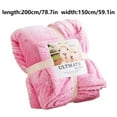 Hewann Cozy Wool Blanket Blanke Wool Flannel Lamb Blanket - Thickened Polyester Blanket for Home ...