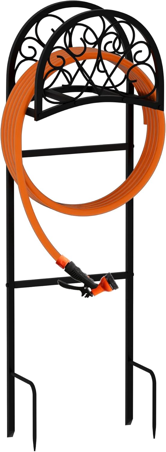 SHIBA-Garden Hose Storage Rack Heavy Upgrade Duty Metal Hose Holder ...