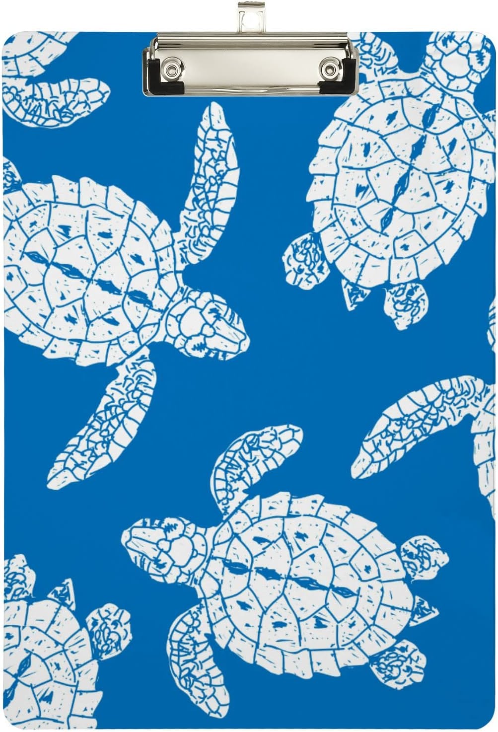 KXMDXA Blue White Sea Turtle Clipboard Hardboard Wood Nursing Clip ...