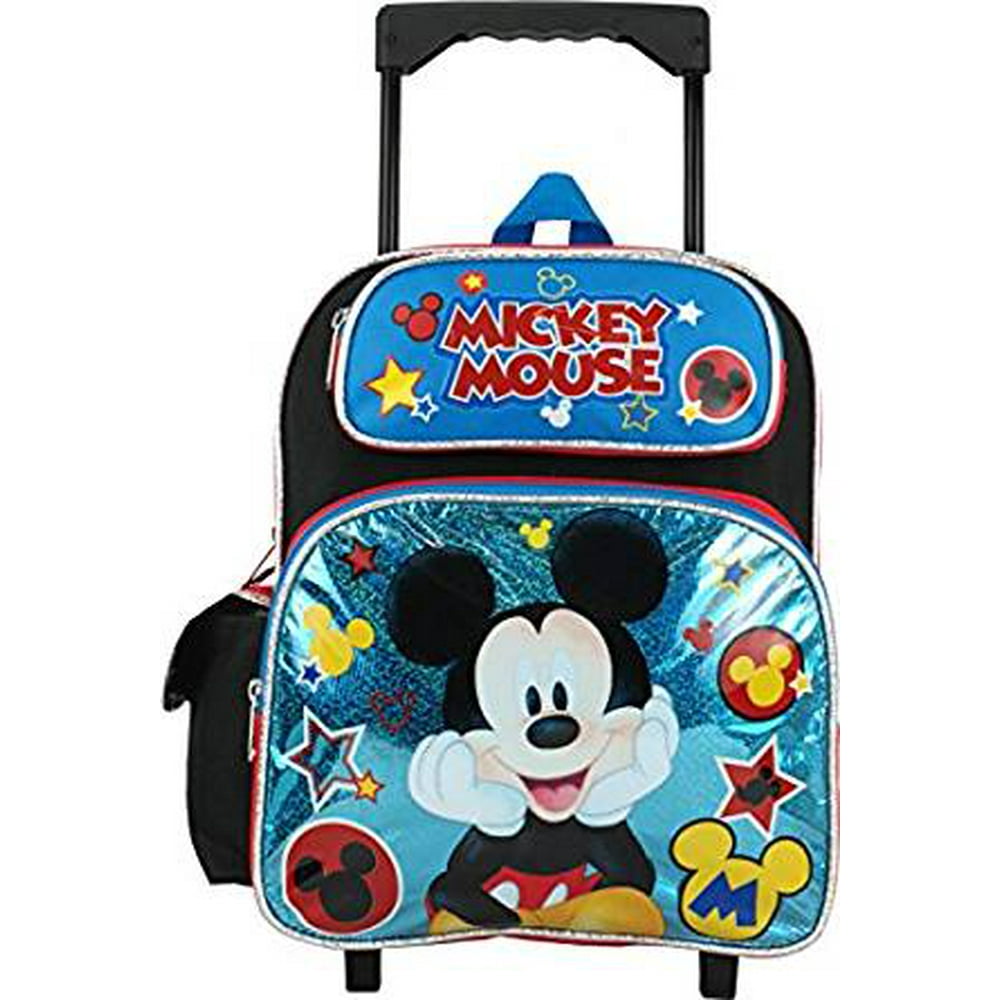 Mickey Mouse - Small Rolling Backpack - Disney - - Blue Stars 12 699888 ...