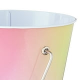 Way To Celebrate Rainbow Tin Pail with Handle, 4.5 inches, colorful ...