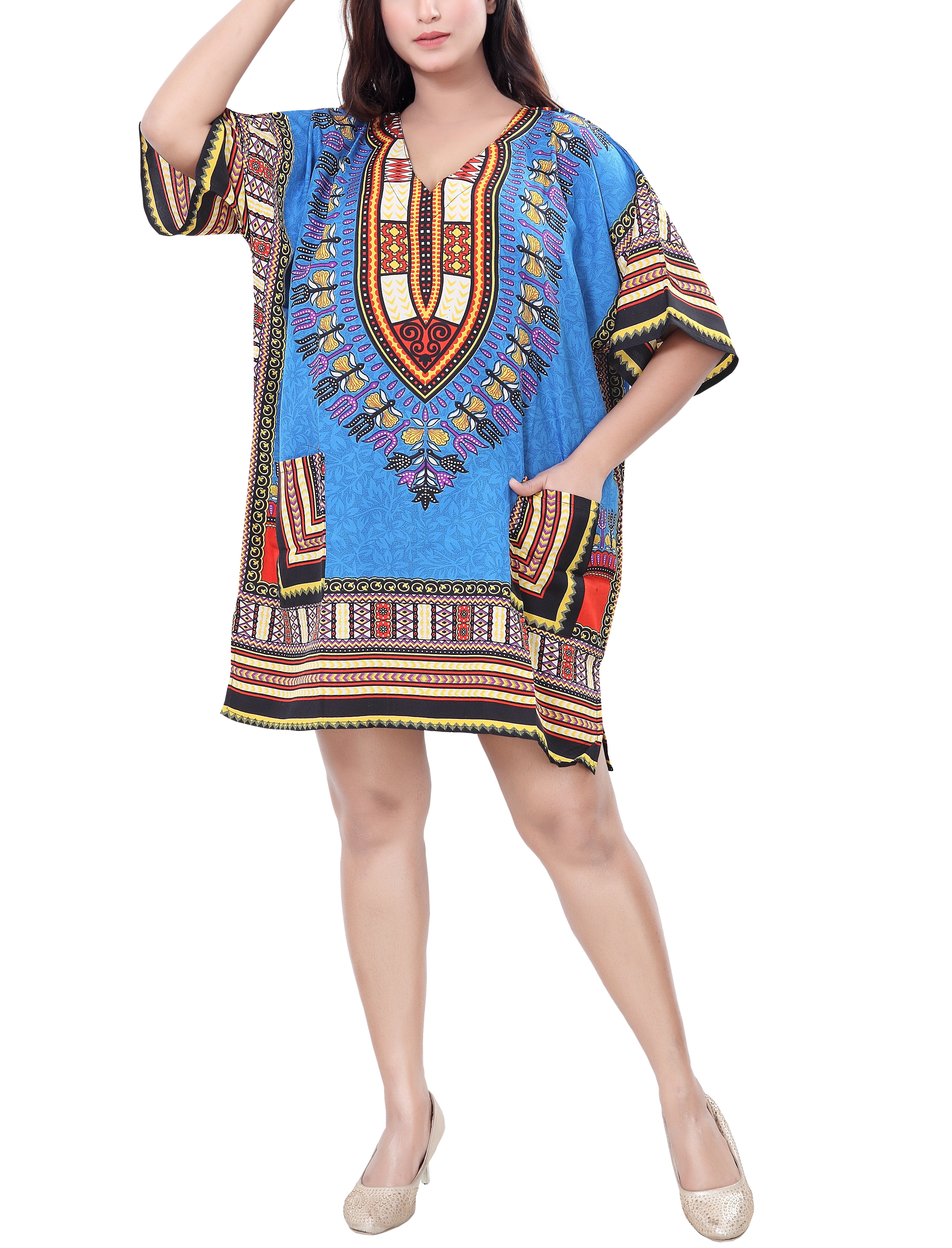 Unixex Dashiki Print African Traditional Dashki Tunics and Top With ...