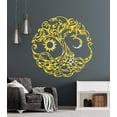 Vinyl Wall Decal Tree Of Life Celtic Symbol Moon Sun Day Night Stickers