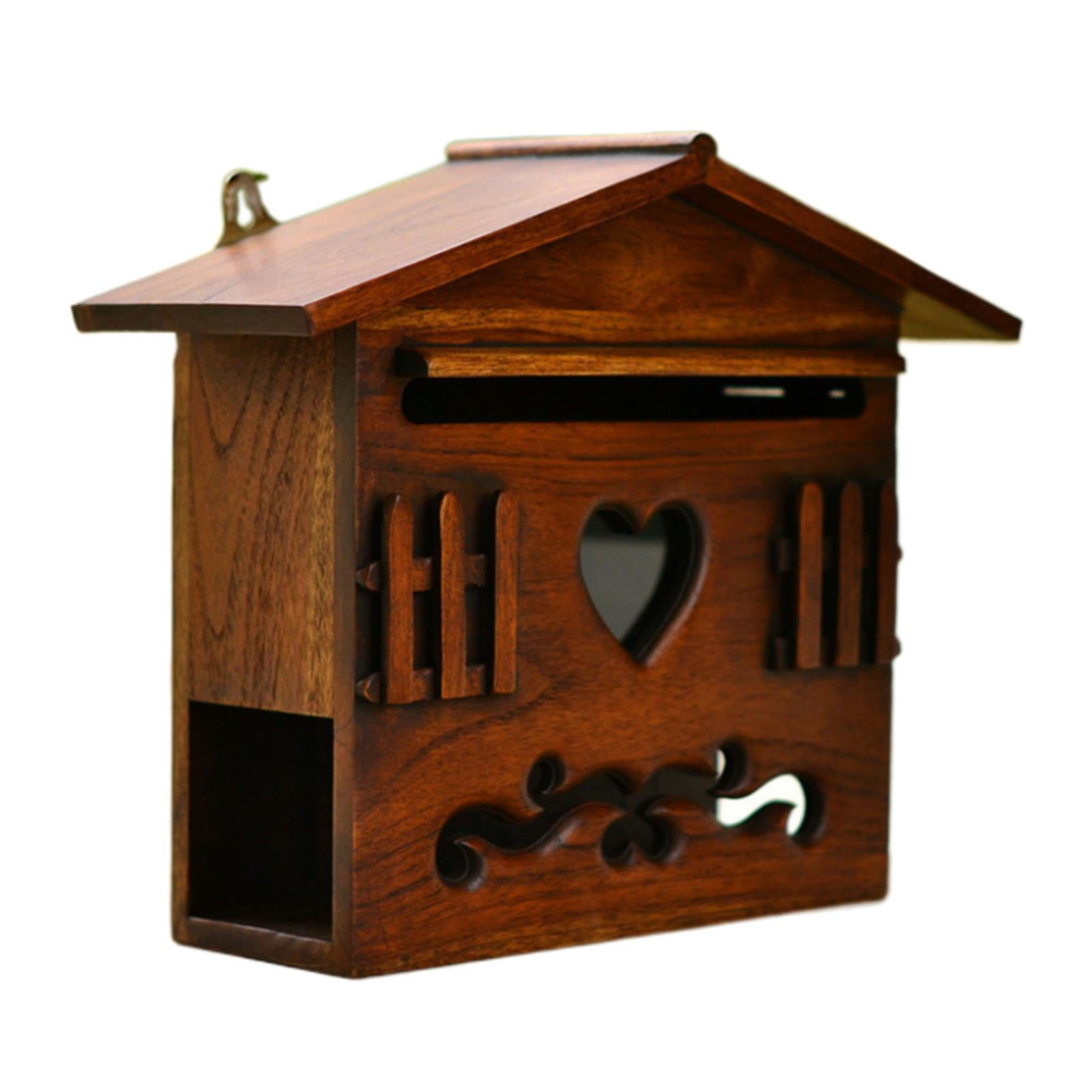 Click here for Rongfmy Retro Locking Mailbox Rural Wall Mount Woo... prices