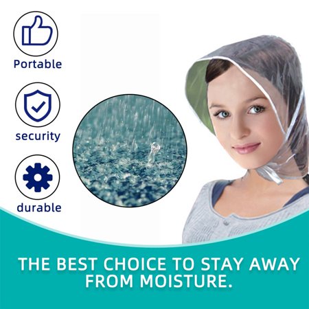 Creative Plastic Rain Hat Cap Coat Raincoat Universal Waterproof ...