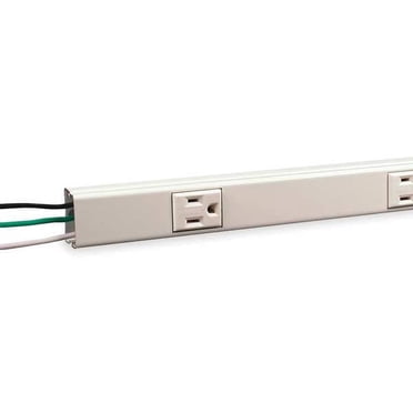 Plugmold Multi Outlet Strip 10 Single 15 Amp Outlets Steel Ivory ...