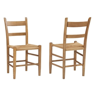Winsome Wood Benjamin Ladder-Back Chairs, 2-PC Set, Walnut Finish ...