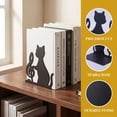 Unique Bargains 2Pcs Decorative Cartoon Metal Bookends Black 6.3*3.9*6 ...