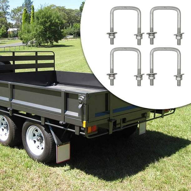 Kojem 4 Trailer U-Bolts Universal for Boat Trailer Square U Bolt ...