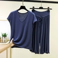 AGKIZG Solid Color Pajama Set for Women Fall V Neck Sleeveless Top ...