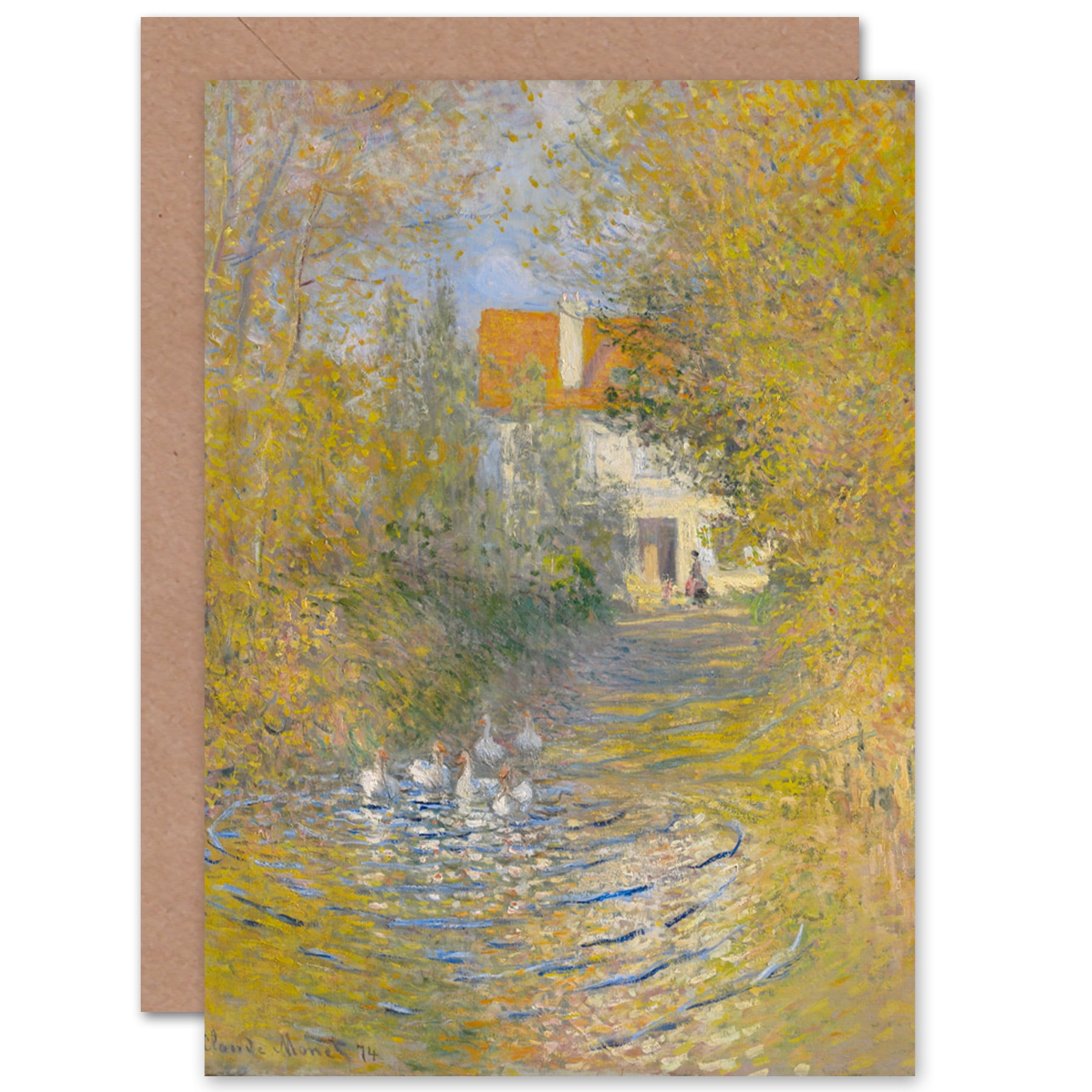 Claude Monet The Geese Painting Fine Art Greetings Card Plus Envelope ...