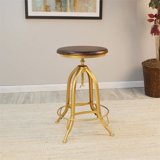 Carolina Cottage CF1525ELMGLD Ryder Adjustable Height Swivel Bar Stool ...