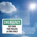 (2 Pack) Key Box For Police And EMS Only! OSHA Emergency Sign - Walmart.com