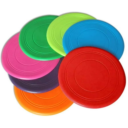 7 Pack Dog Toy Frisbee Training Silicone Frisbee, High Flying ...