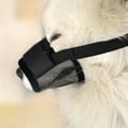 Adjustable Dog Muzzle Anti Biting Bark Control Chew Proof Breathable ...