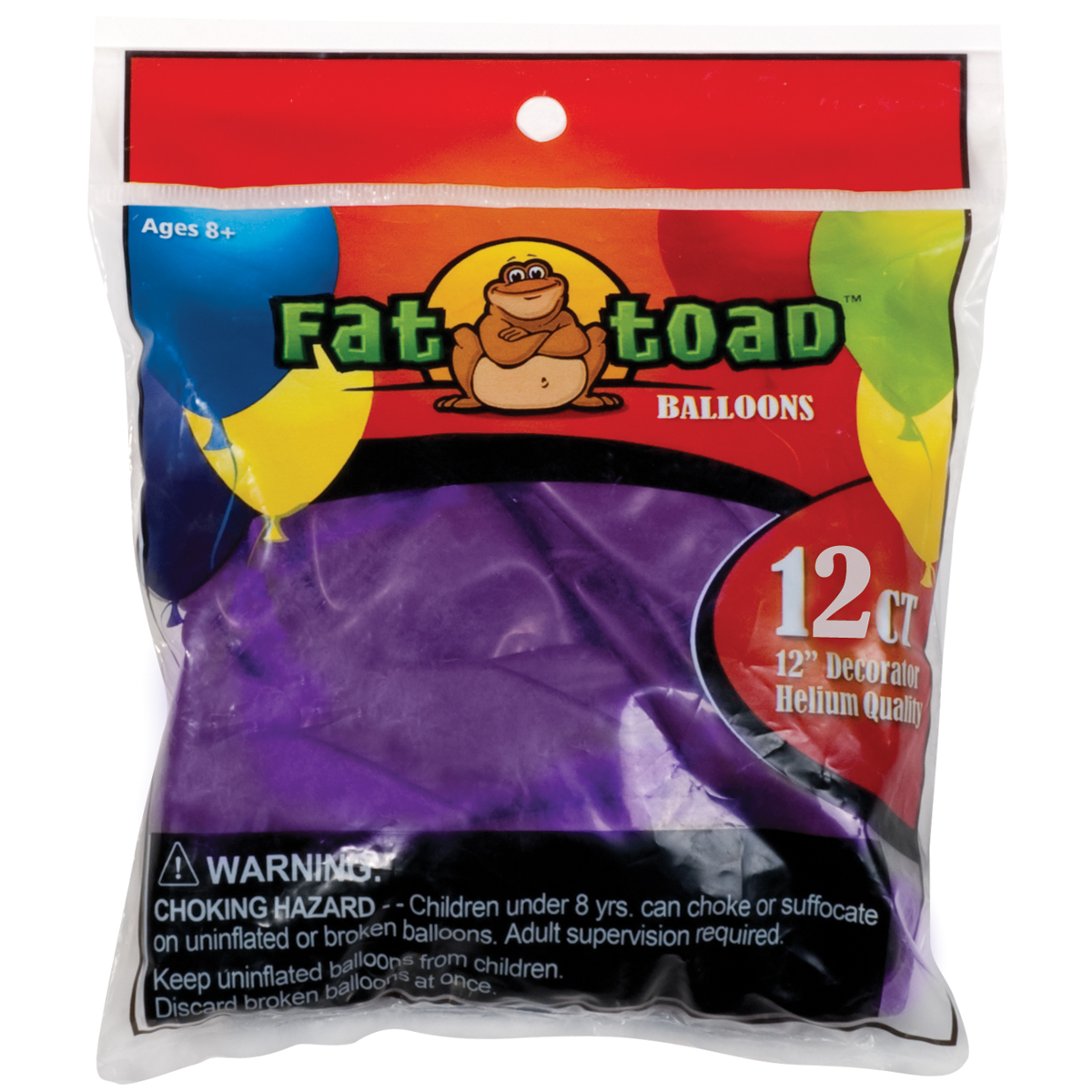 Fat Toad Balloons Round 12" 12/Pkg-Deep Purple | Walmart Canada