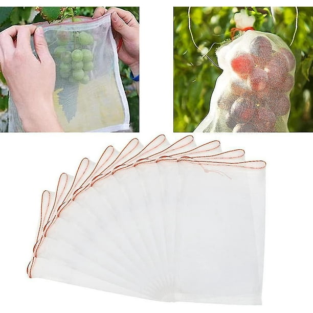 50 Pcs Fruit Protection Bag Mesh Bag Against Insects Plant Protection ...