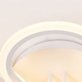 MONIPA Modern 6 Rings LED Ceiling Lamp, Stepless Dimmable, White, for ...