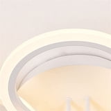 MONIPA Modern 6 Rings LED Ceiling Lamp, Stepless Dimmable, White, for ...