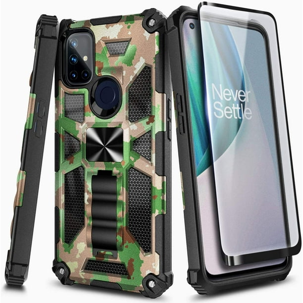 OnePlus Nord N10 5G Phone Case with Tempered Glass Screen Protector (Full Coverage), Nagebee ...