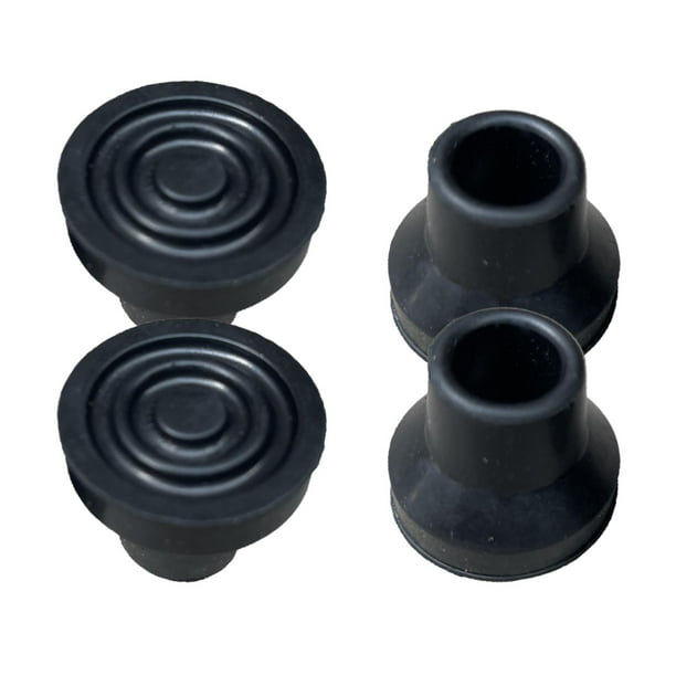 4 Piezas Muleta con Casquillo Punta de Goma Extremo para Bastón de ...