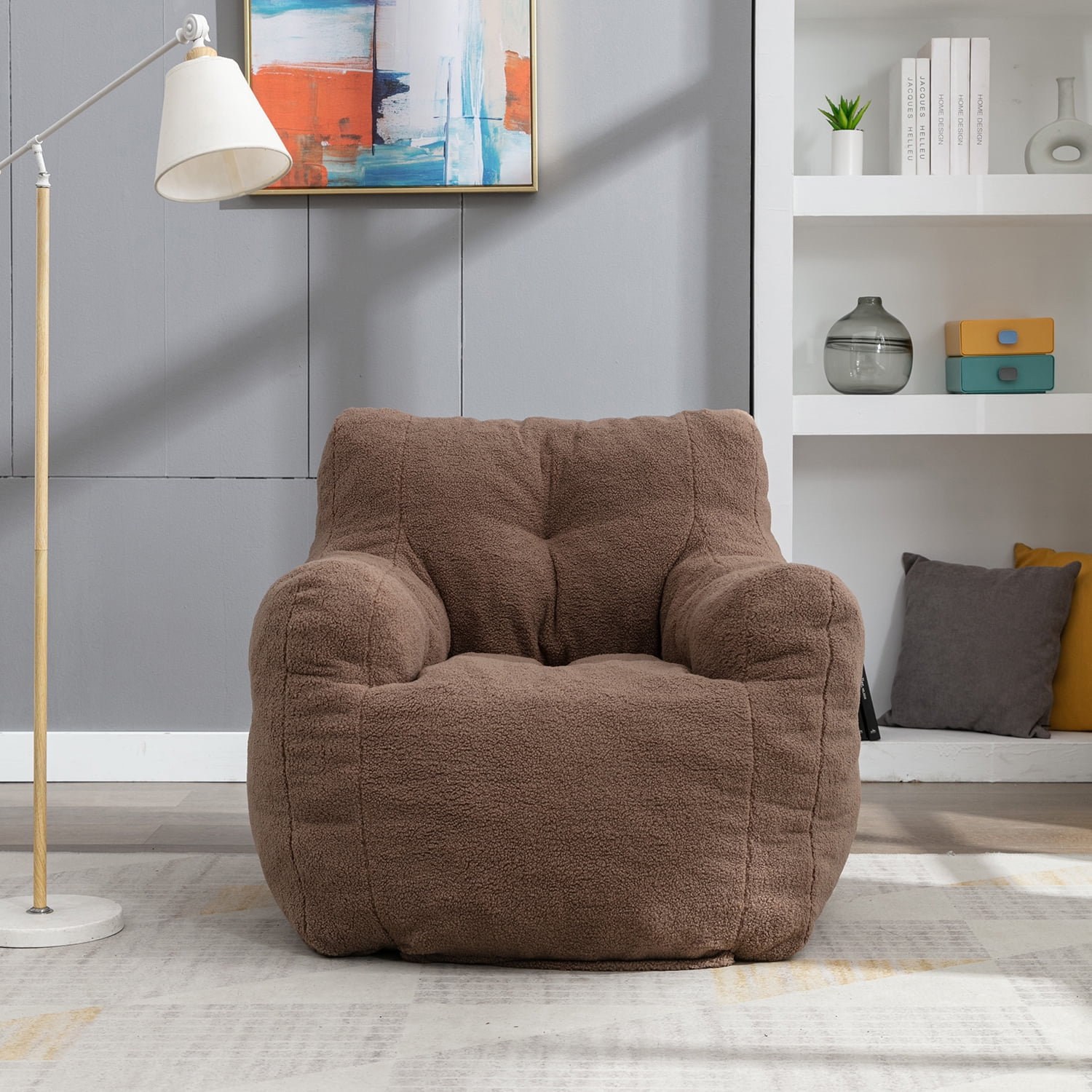 Aonesy Bean Bag Chairs, Bean Bag Filler Soft Tufted Foam Bean Bag Chair ...