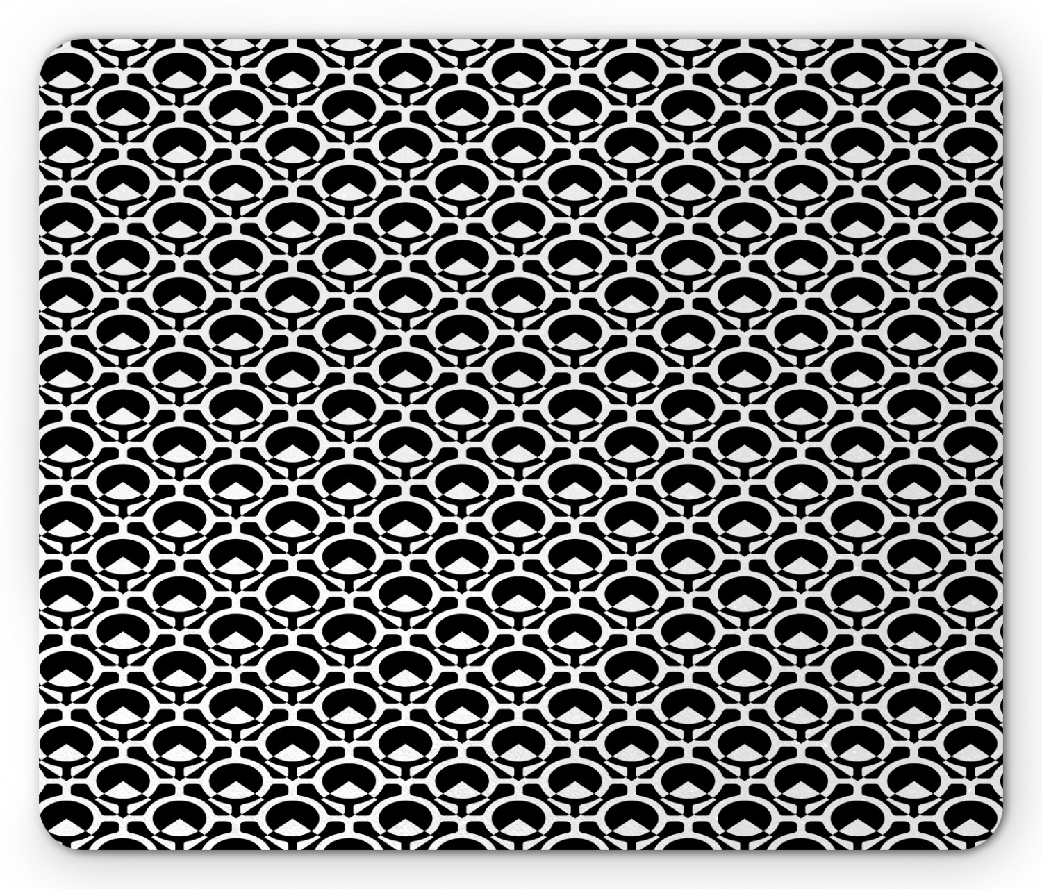 Minimalist Mouse Pad, Abstract Geometric Contemporary Circles Symmetric ...