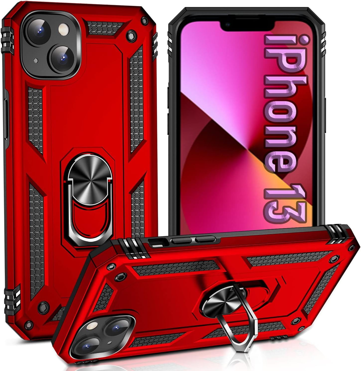 iPhone 13 Case for iPhone 13 6.1 inch Case,with Stand Heavy Duty Drop ...