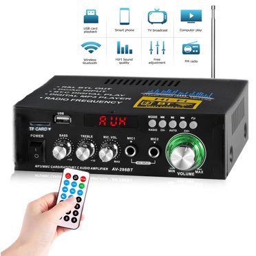 Pyle PCA2 80 Watt Stereo Sound Speaker Amplifier Receiver Home Audio ...